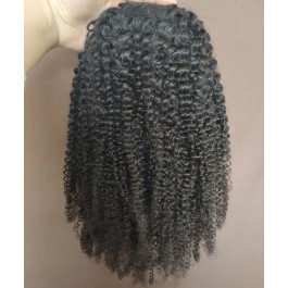 200% High Density Afro Kinky Curly Transparent Lace Front Wigs For ...