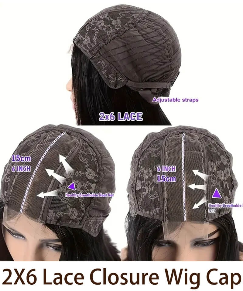 2x6 HD Lace Closure Italian Yaki Straight Wigs 130% Density - Toseehair.com