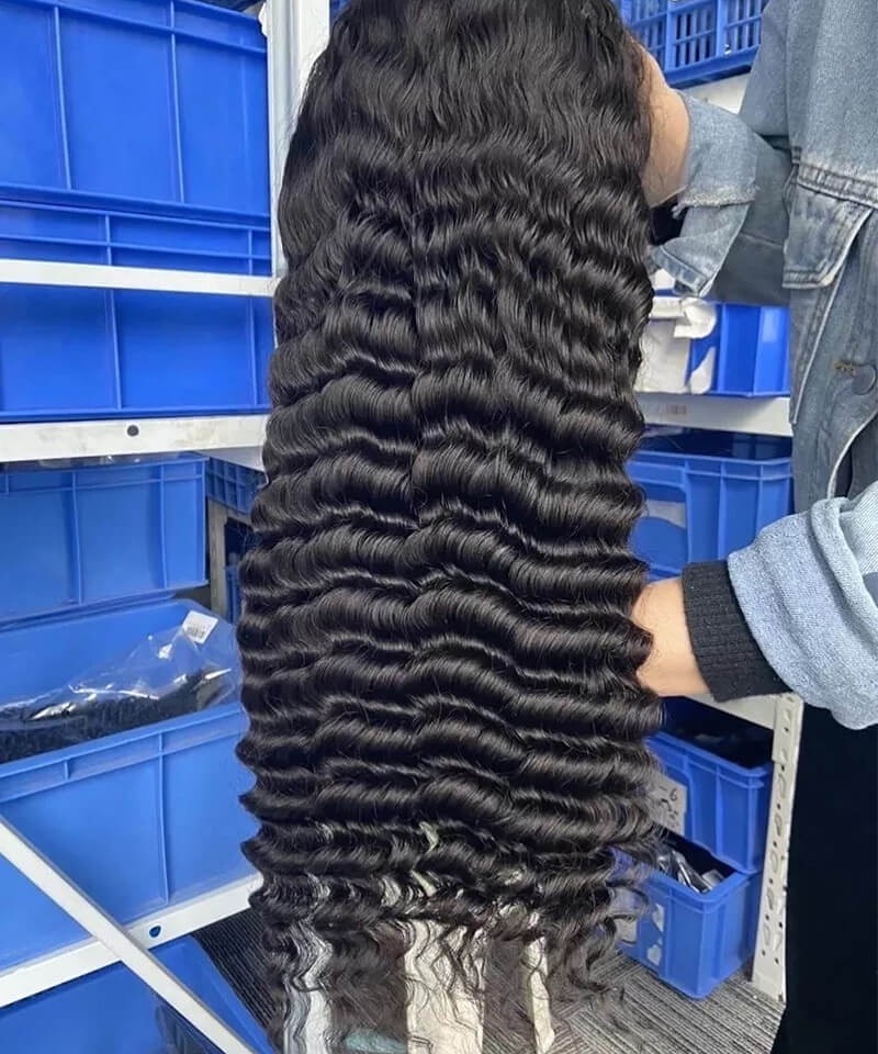 Deep Wave Silk Base Full Lace Wig 180% Density Realistic Looking ...