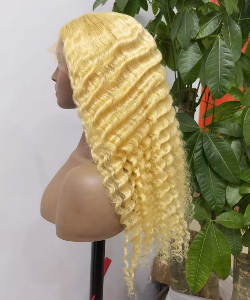 613 Color Lace Front Wig Deep Curly Pre Plucked With Baby Hair 150% ...