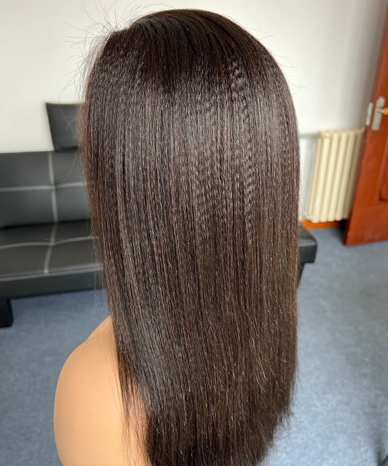 Coarse Yaki Straight Human Hair Wigs For Women 150% Density - Toseehair.com