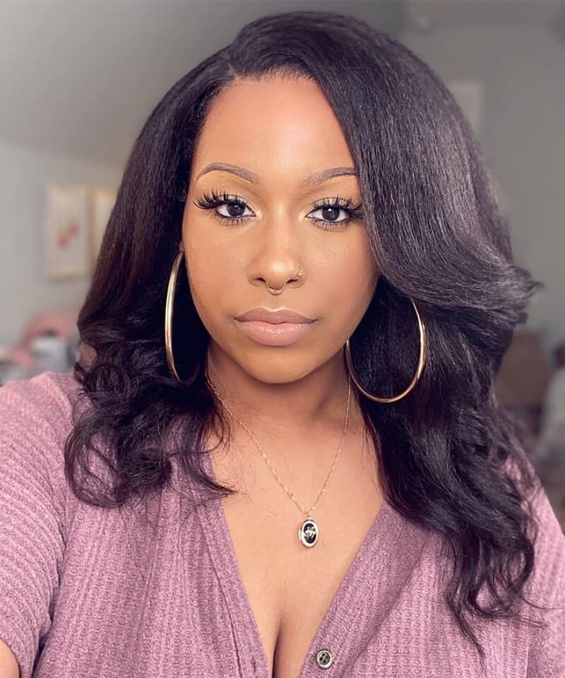 6x6 HD Lace Closure Wigs Coarse Yaki Wigs 200% Density - Toseehair.com