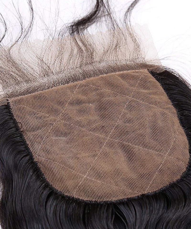 3B 3C Kinky Curly 4x4 Silk Base Closures Free Part 10-24 Inches ...