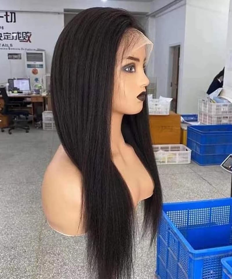 13x6 HD Lace Front Italian Yaki Human Hair Wigs 200% Density ...