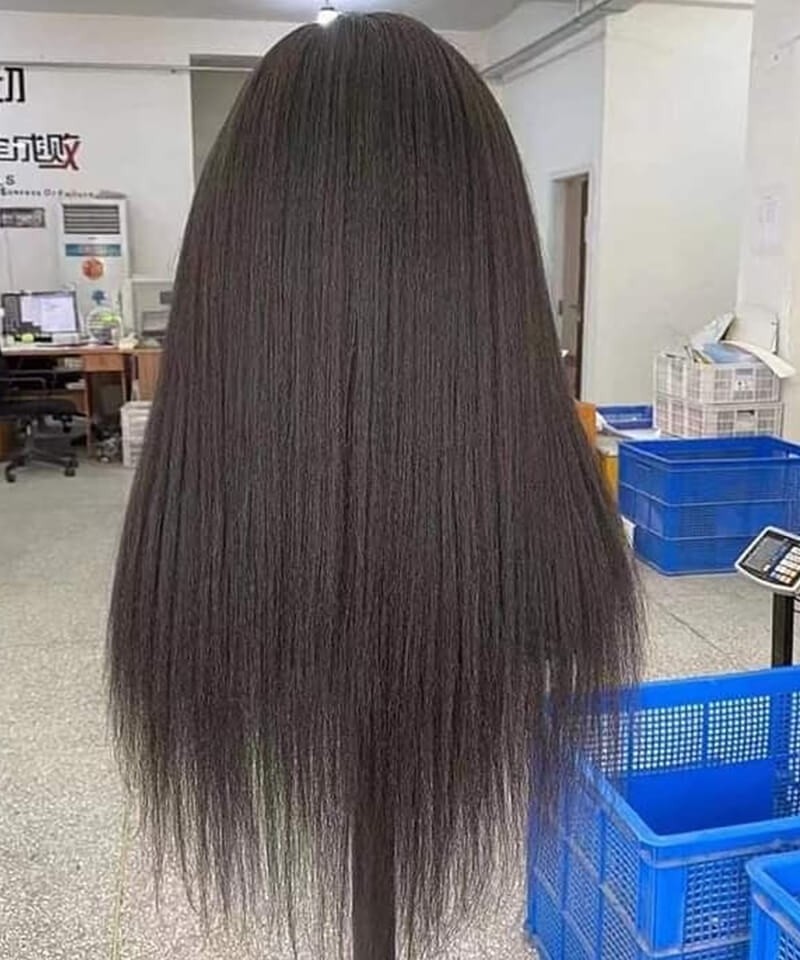 13x6 HD Lace Front Italian Yaki Human Hair Wigs 200% Density ...
